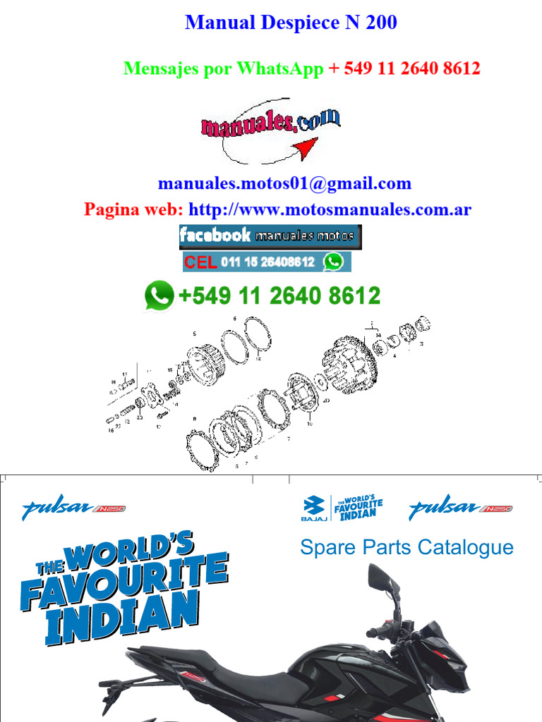 Pulsar N250 Spare Parts Catalogue | PDF | Anti Lock Braking System | Brake