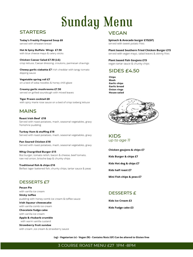 March 2024 Sunday PDF | PDF | Hamburgers | French Fries