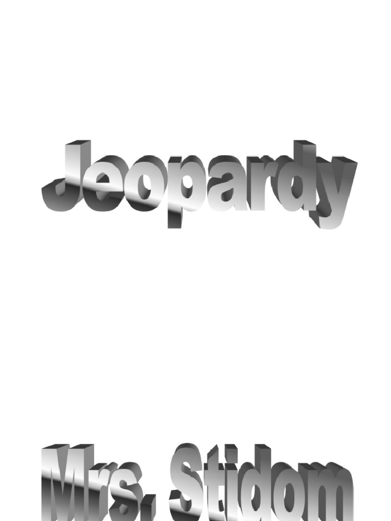 Matter Jeopardy Review | PDF | Matter | Atoms