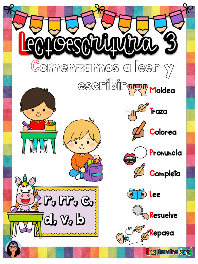 Cuaderno de Lectoescritura Tomo 3 Sã - Labas R, RR, C, D, V, B | PDF