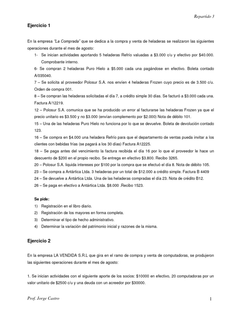 Ejs. Libro Diario-2 | PDF | Bancos | Cheque