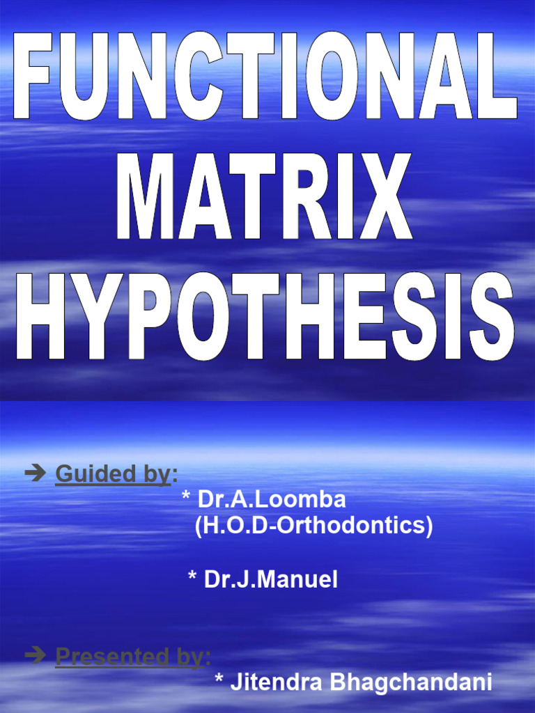 Functional Matrix Hypothesis | PDF | Bone | Osteoblast