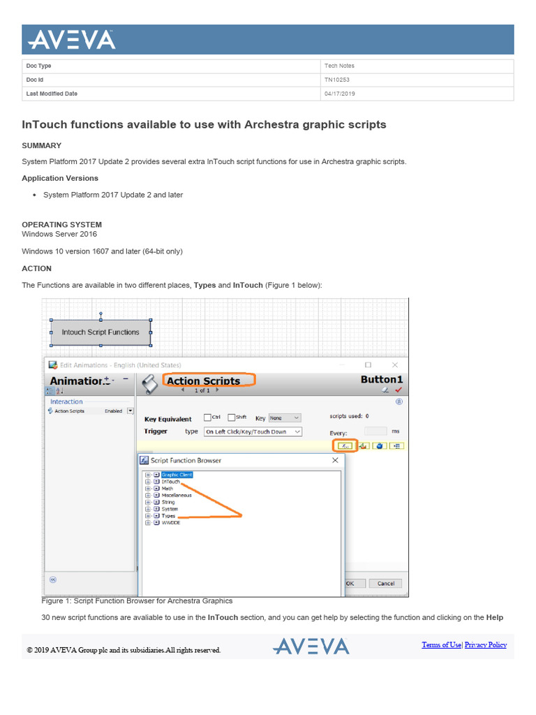 Tn10253 Intouch Functions Available To Use With Archestra Graphic Scripts Pdf 