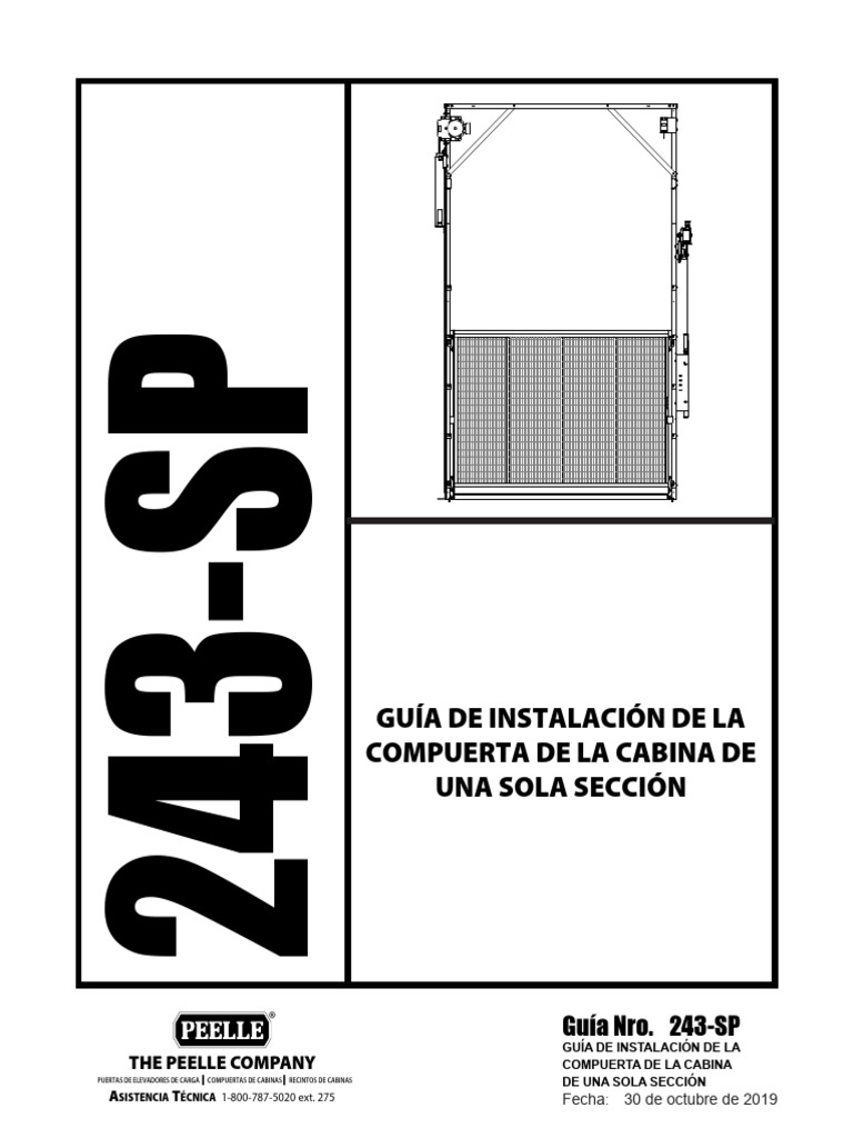 243 SP Single Section Car Gate Installation Guide Spanish | PDF | Máquina elevadora | Engranaje
