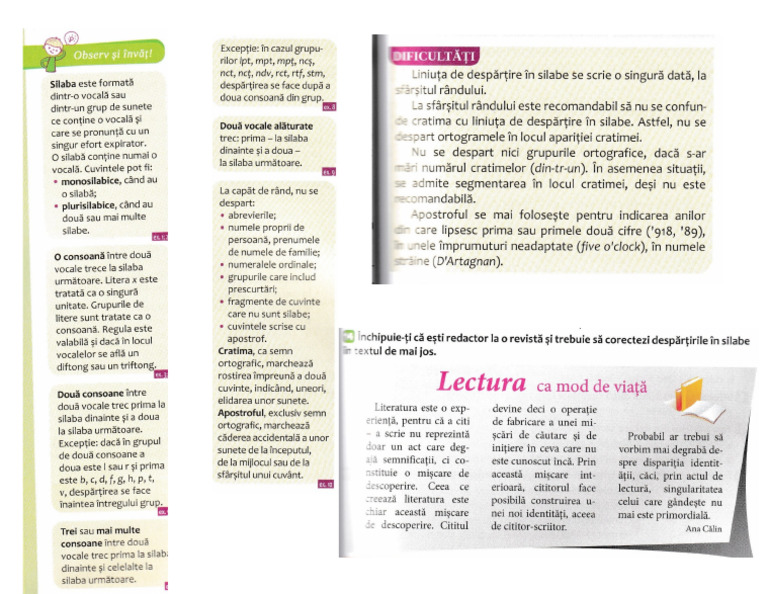 Despartire in Silabe Reguli | PDF