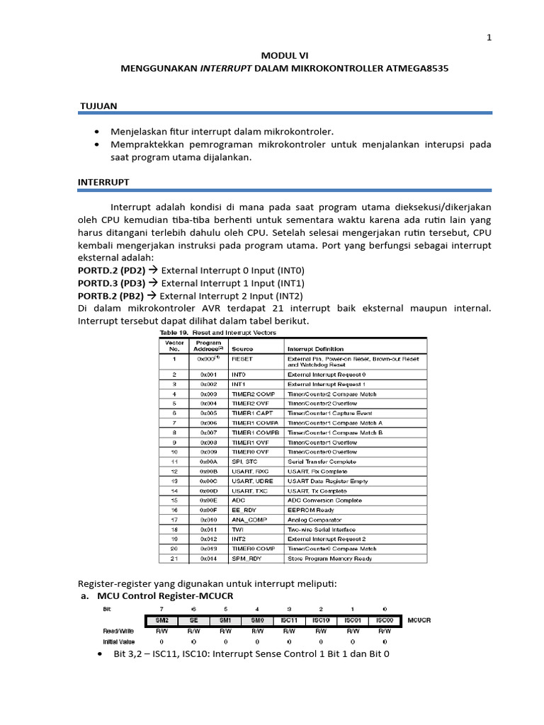 Modul 6 Fitur Interrupt | PDF
