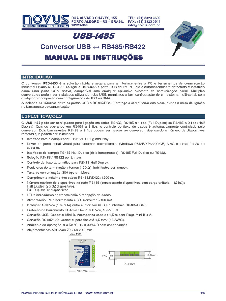 USB-i485 Manual Port | PDF