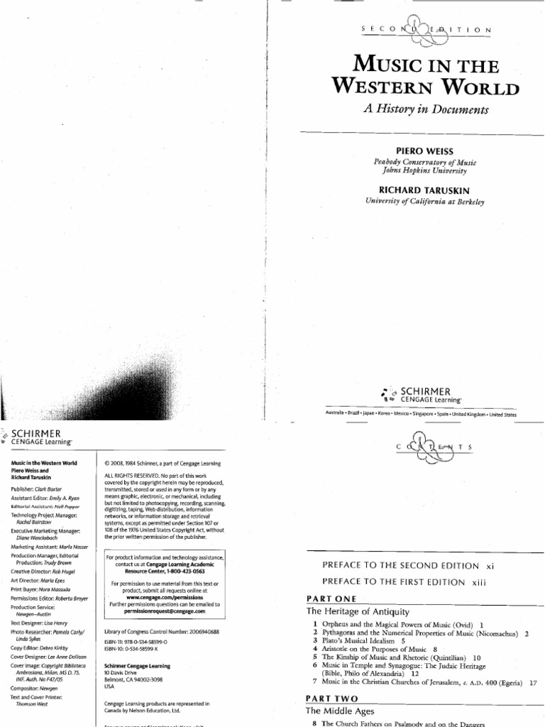 Weiss-Taruskin Source Readings | PDF