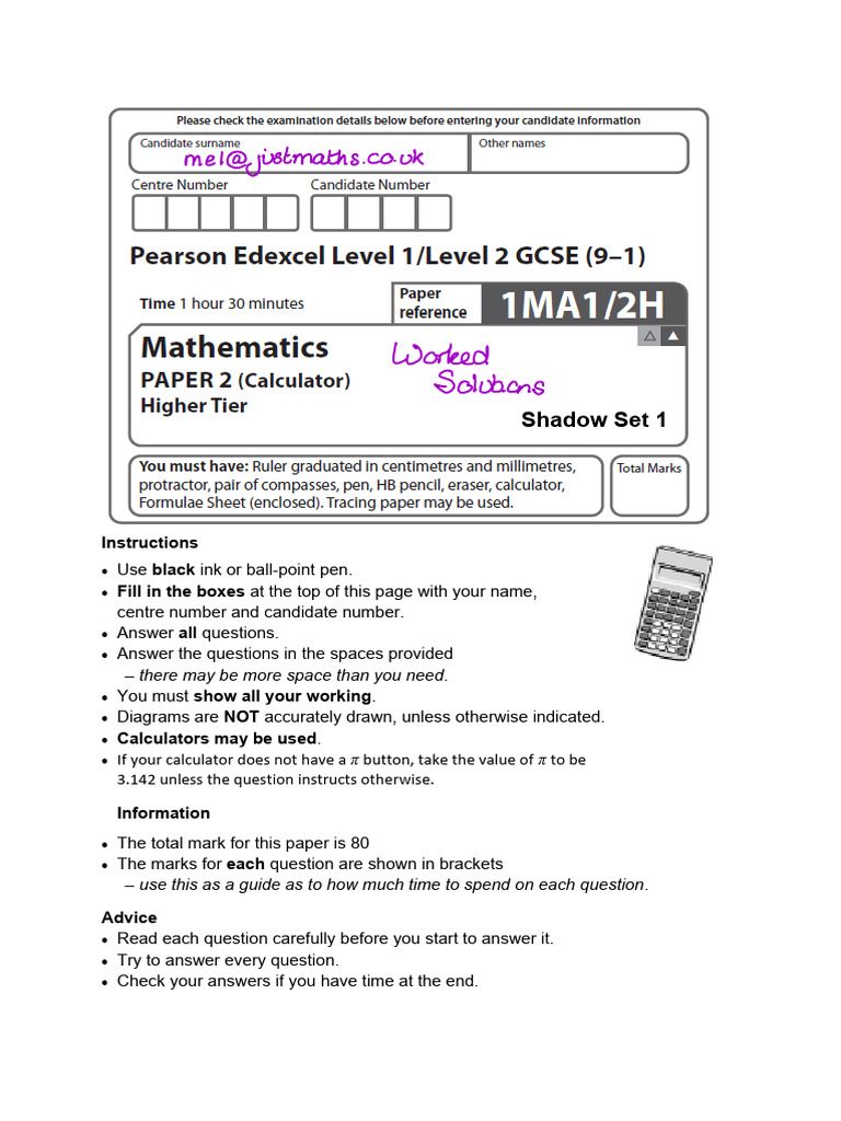 November 2022 Edexcel Maths Paper 2H | PDF