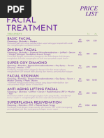 Pricelist Airin Skin Clinic | PDF