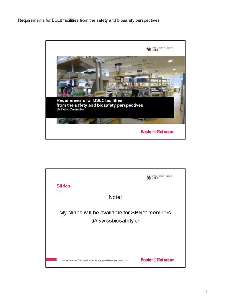 Requirements For BSL2 Facilities | Download Free PDF | Laboratories ...