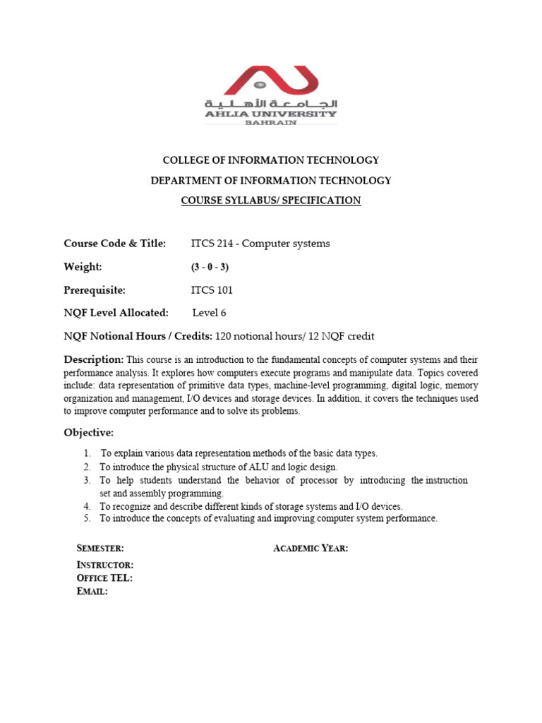 Itcs 214 | PDF | Input/Output | Central Processing Unit