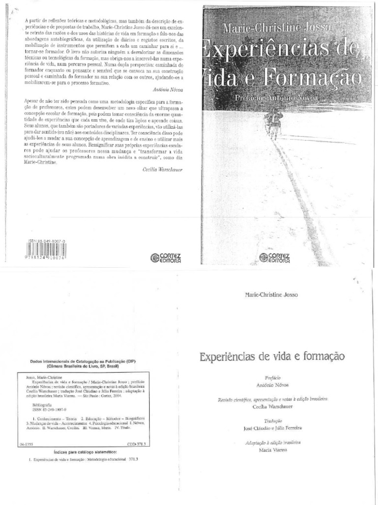 Josso-Experiências de Vida e Formação | PDF