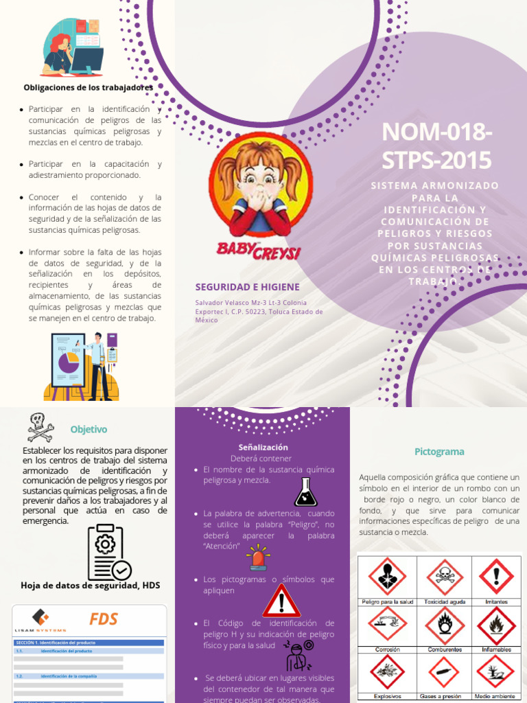 Triptico Nom-018-Stps | PDF | Sustancias químicas | Química Triptico Nom-018-Stps | PDF | Sustancias químicas | Química