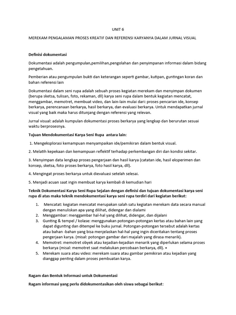 Dokumentasi Karya Seni dalam Jurnal Visual | PDF | Komputer