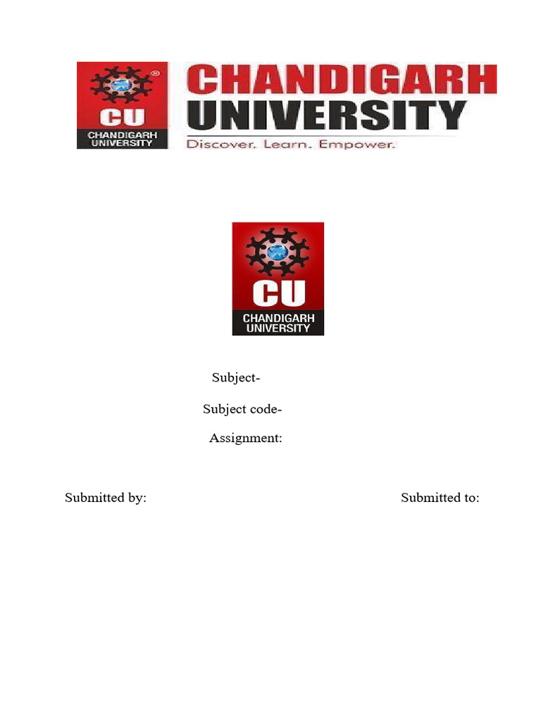 Assignment Front Page | PDF