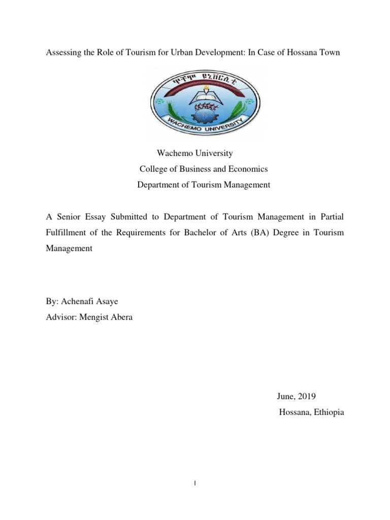 Ashenafi Asaye Final Research | PDF | Tourism | Infrastructure
