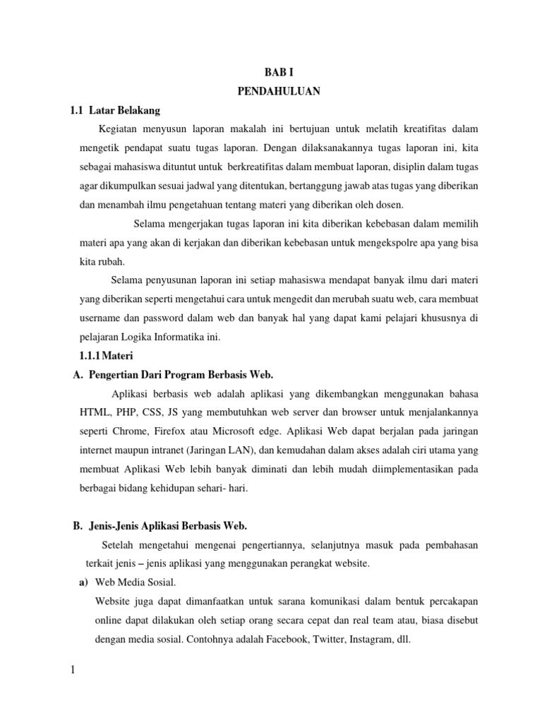 contoh laporan | PDF