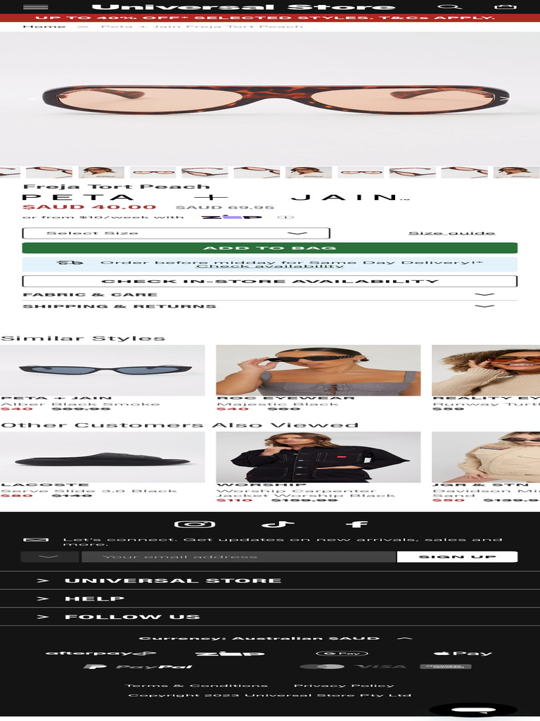 Peta + Jain Freja Tort Peach | PDF