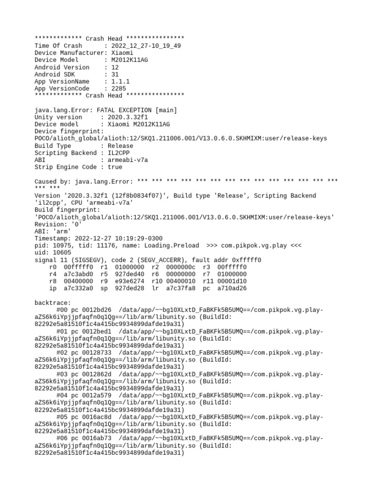 Mod Menu Crash 2022 12 27-10 19 49 | PDF | Smartphone | Embedded Linux Distributions