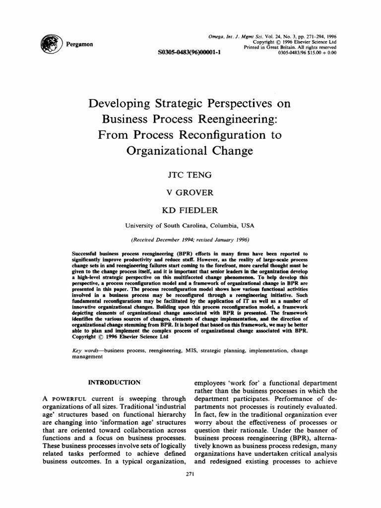 Developing Strategic Perspectives On Bus | PDF | Business Process ...