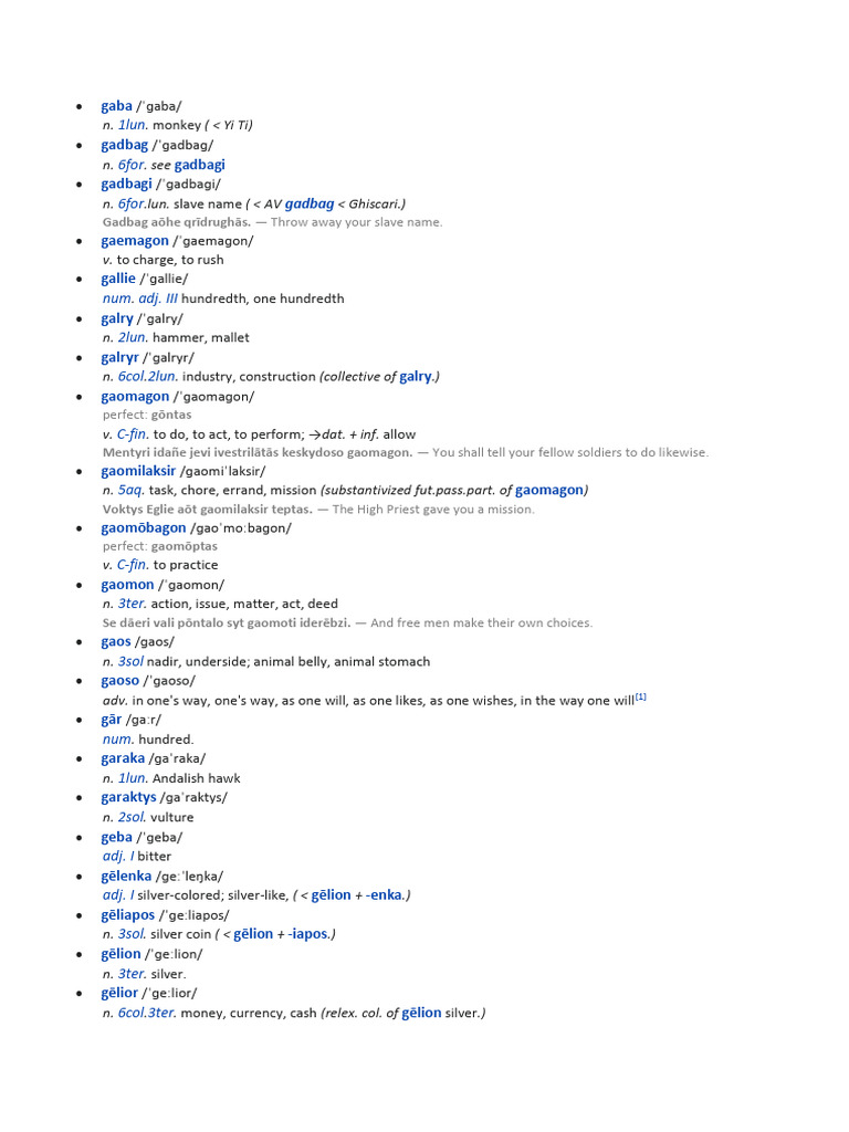 Valyrian Words With Some Letter Before I | PDF | Language Arts ...