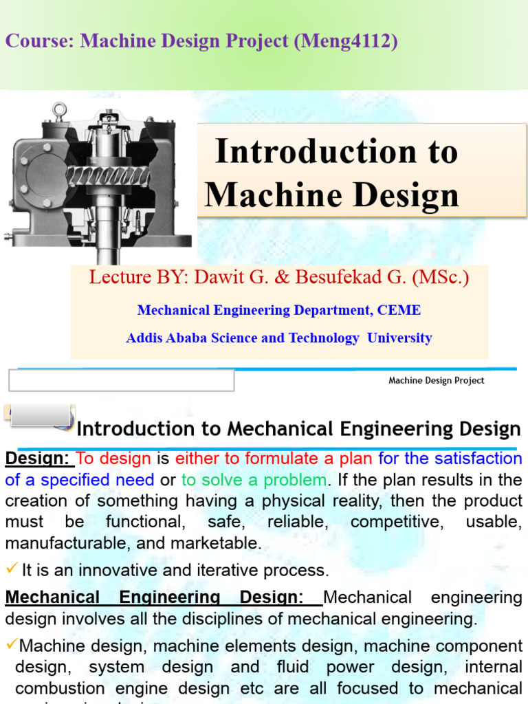 Machine Design Project Lecture - 2 | PDF | Strength Of Materials ...