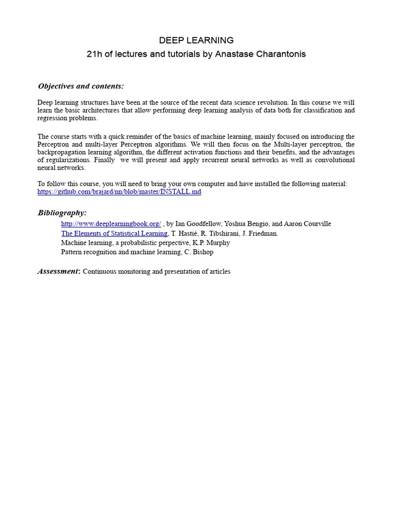 Deep Learning | PDF Deep Learning | PDF