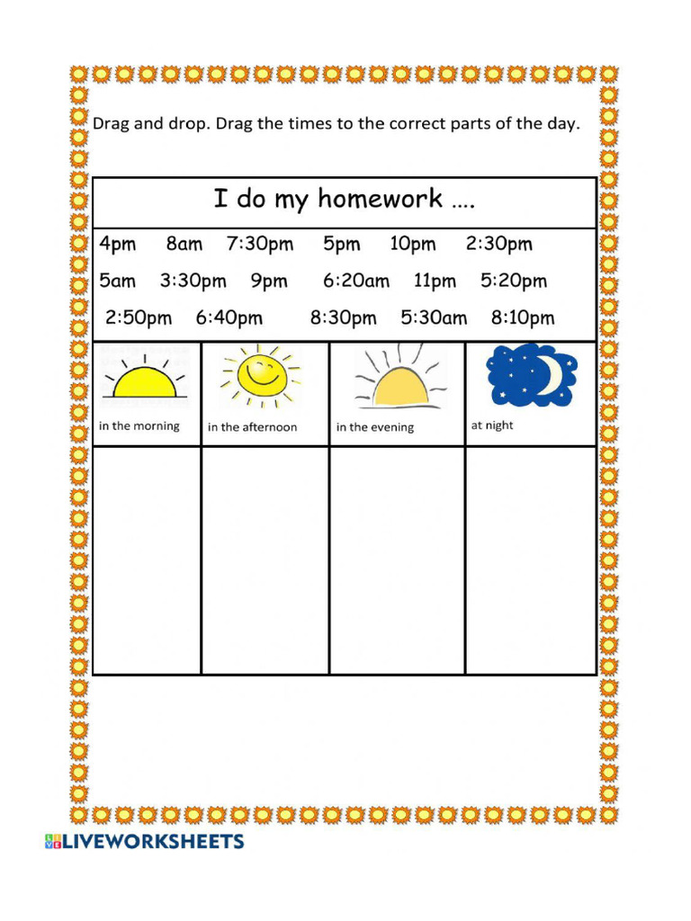 Parts of the day | PDF