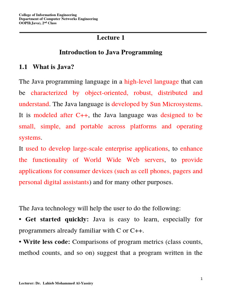 New Lect1 | PDF | Eclipse (Software) | Java (Programming Language)