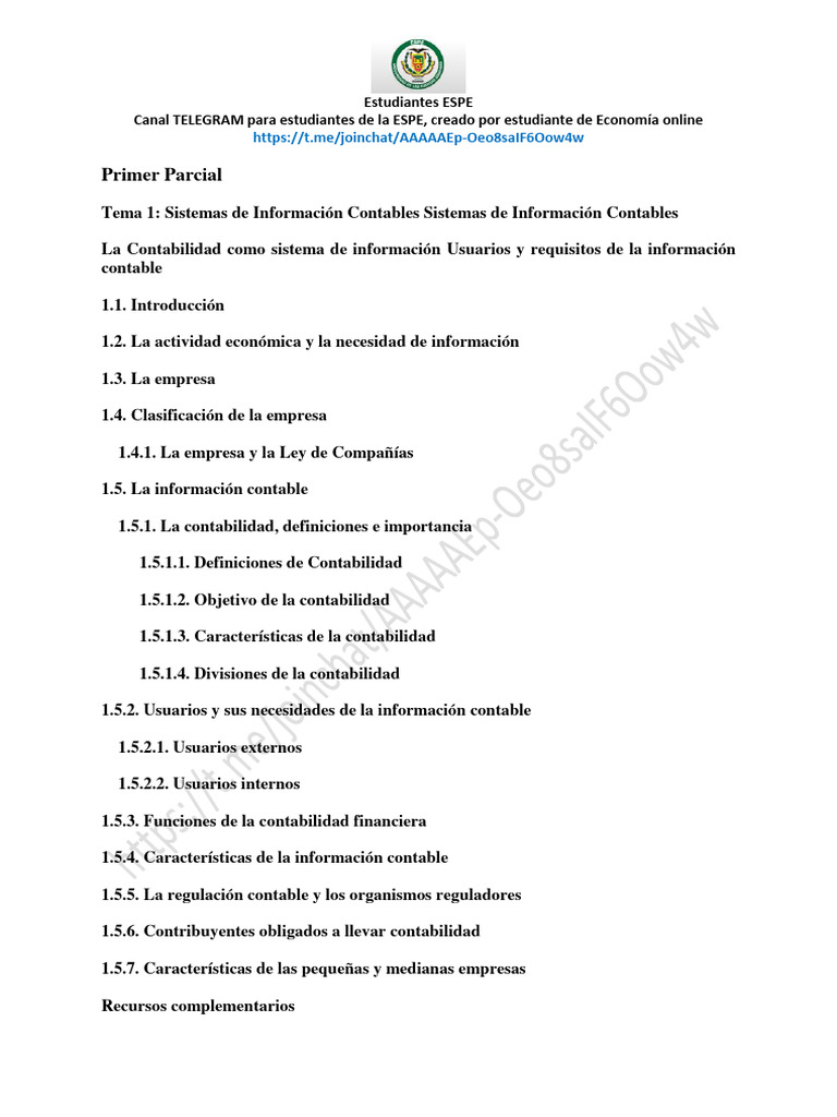 Contenido Contabilidad General 1er Nivel (Completo) | PDF | normas ...
