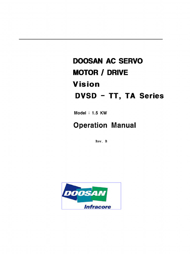 AC Servo Motor Drive Operation Manual | PDF