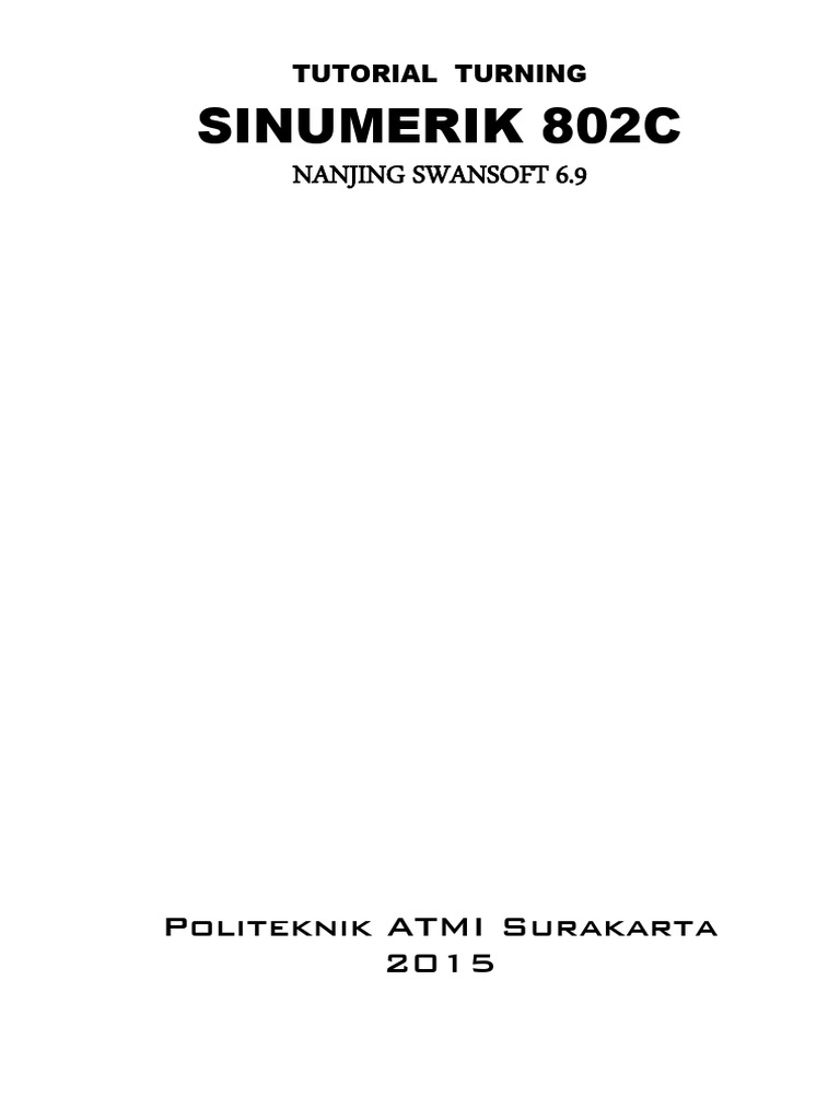 Tutorial Turning Sinumerik 802c Swansoft | PDF | Komputer