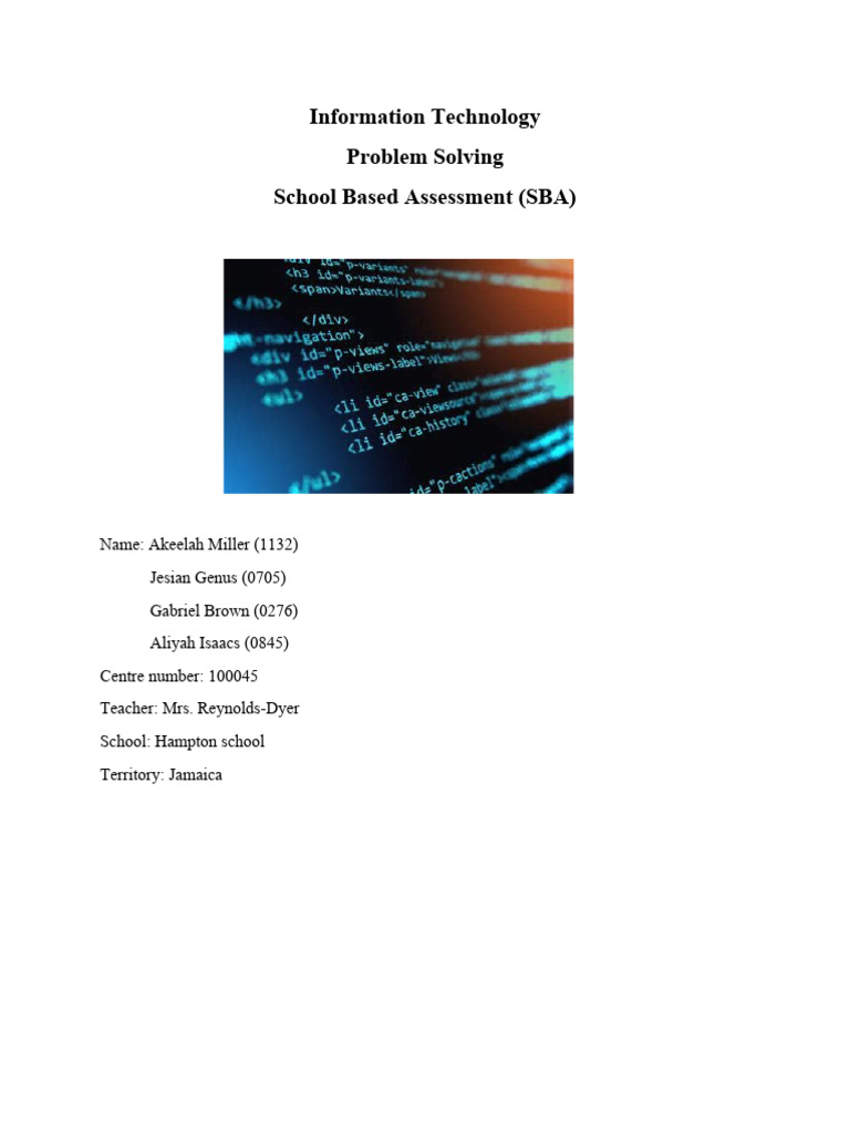 Problem Solving Sba 2024 Update 6 Final Pdf Theoretical Computer Science Computer Engineering 8596