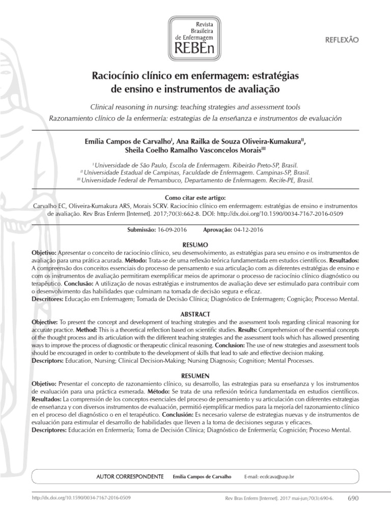 Artigo Sobre Risner 2017 Pdf Pensamento Aprendizado