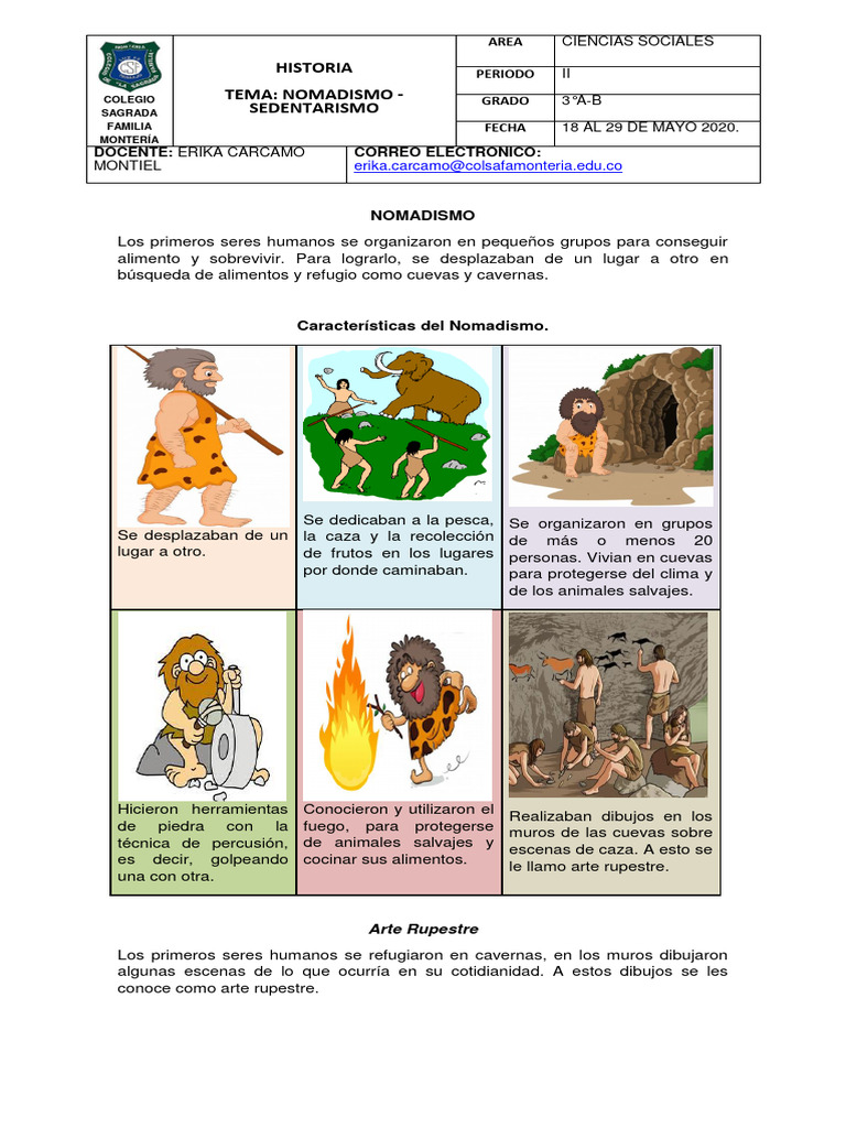 3° CIENCIAS SOCIALES Colsafa | PDF | Nómada | Arte roquero