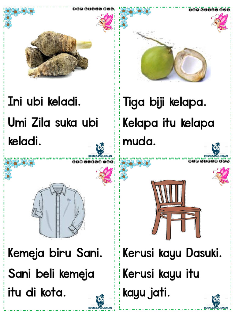 Kad Bacaan Mini (KV KV KV) | PDF