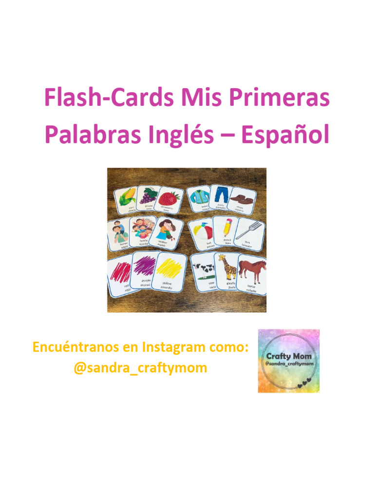 Flashcards Inglés-Español para Niños | PDF