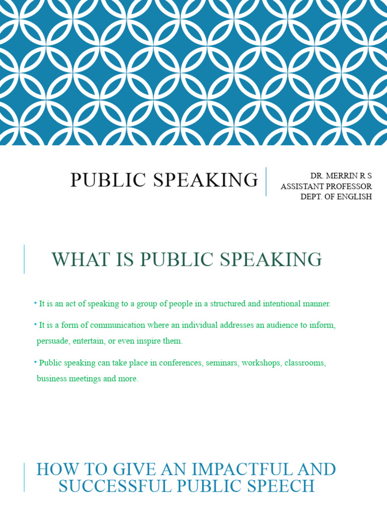 The 3 C's of Public Speaking | PDF | Communication | Public Speaking