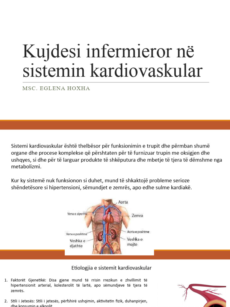 Kujdesi Infermieror Nã Sistemin Kardiovaskular | PDF