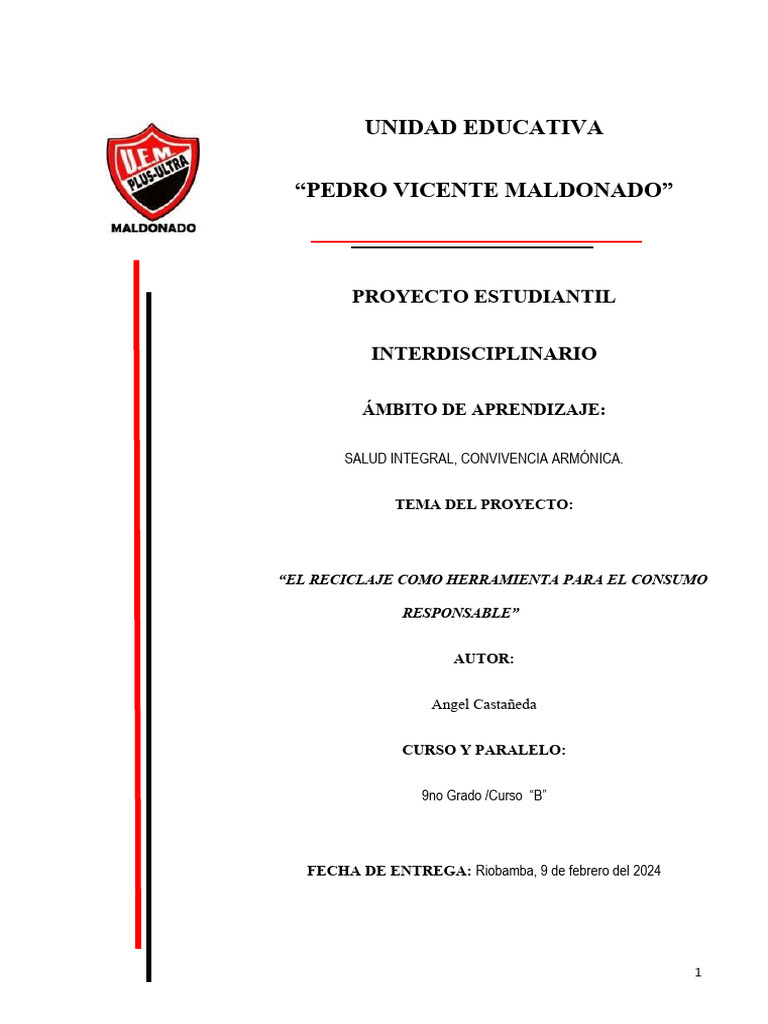 proyecto ccnn | PDF | La contaminación del agua | Residuos