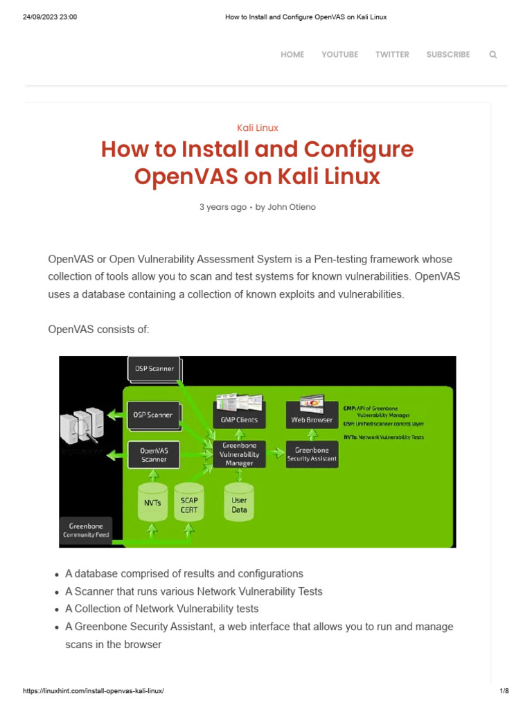 How To Install and Configure OpenVAS On Kali Linux | PDF | Sudo ...