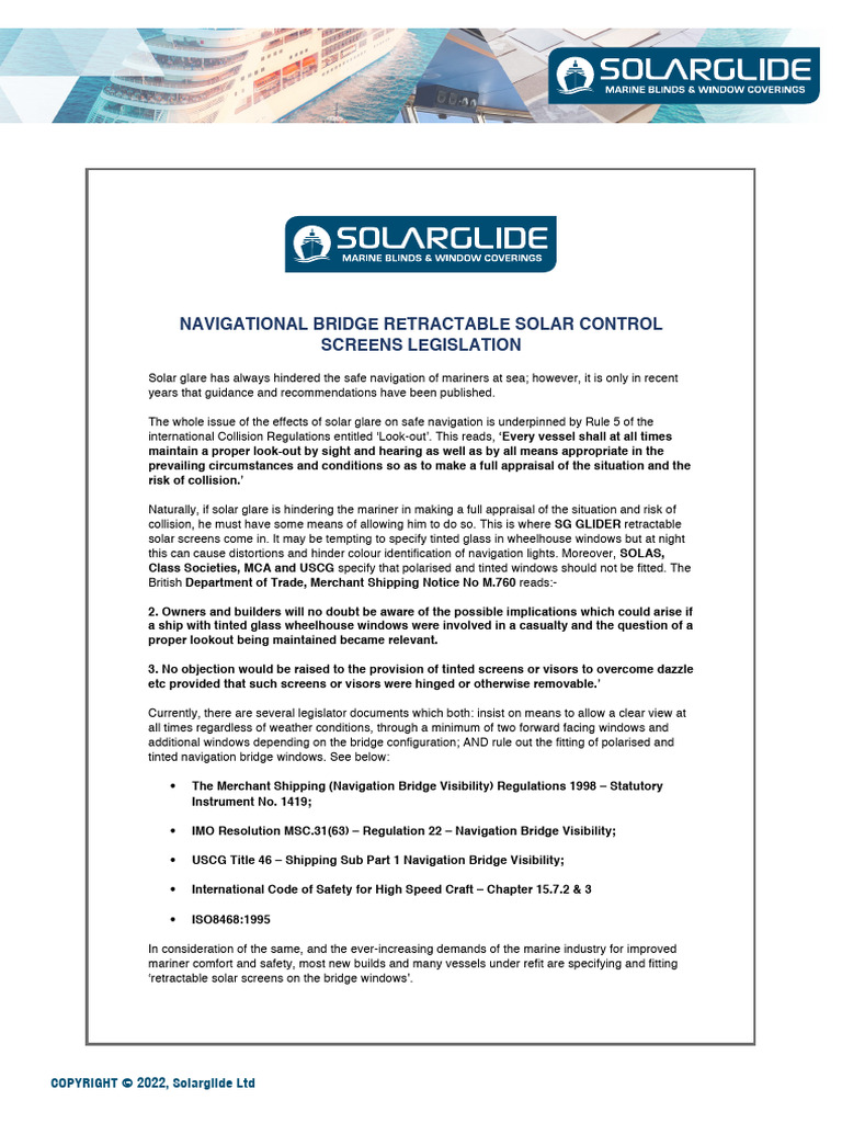 SOLAS Regulation Document | PDF