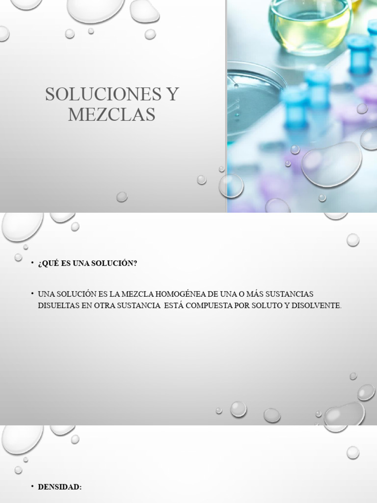 Soluciones y Mezclas AE | PDF