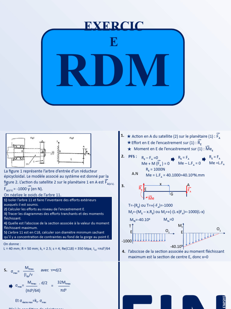 TD 5 RDM | PDF | Mécanique newtonienne | Ingénierie mécanique