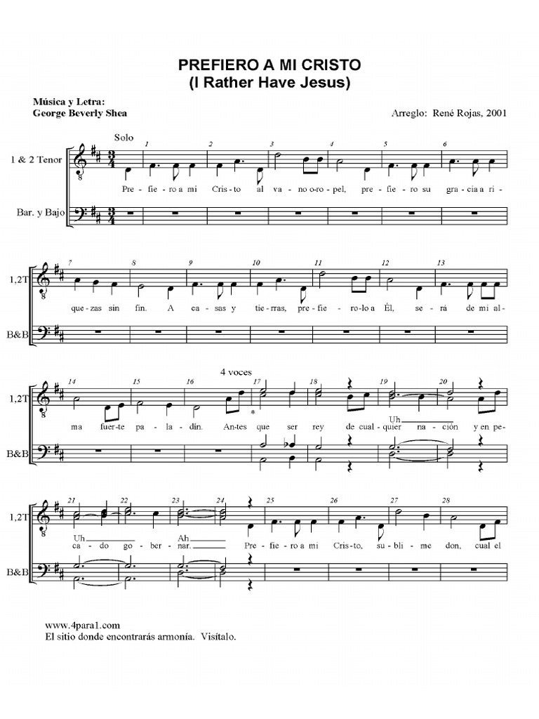 Prefiero A Mi Cristo | PDF