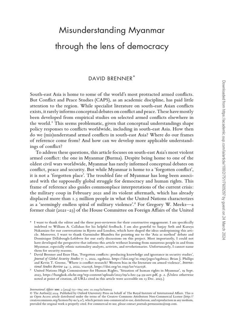Myanmar Aa Rohingya | PDF | Myanmar | Democratization