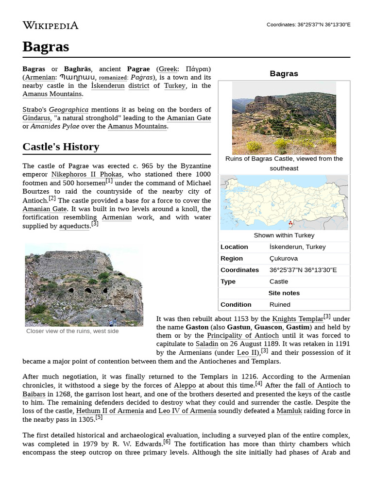 Bagras | PDF | Warfare Of The Middle Ages | Middle Ages