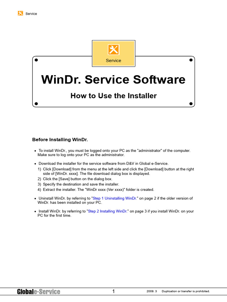 WinDr INSTALLER EN | PDF | Installation (Computer Programs) | System ...