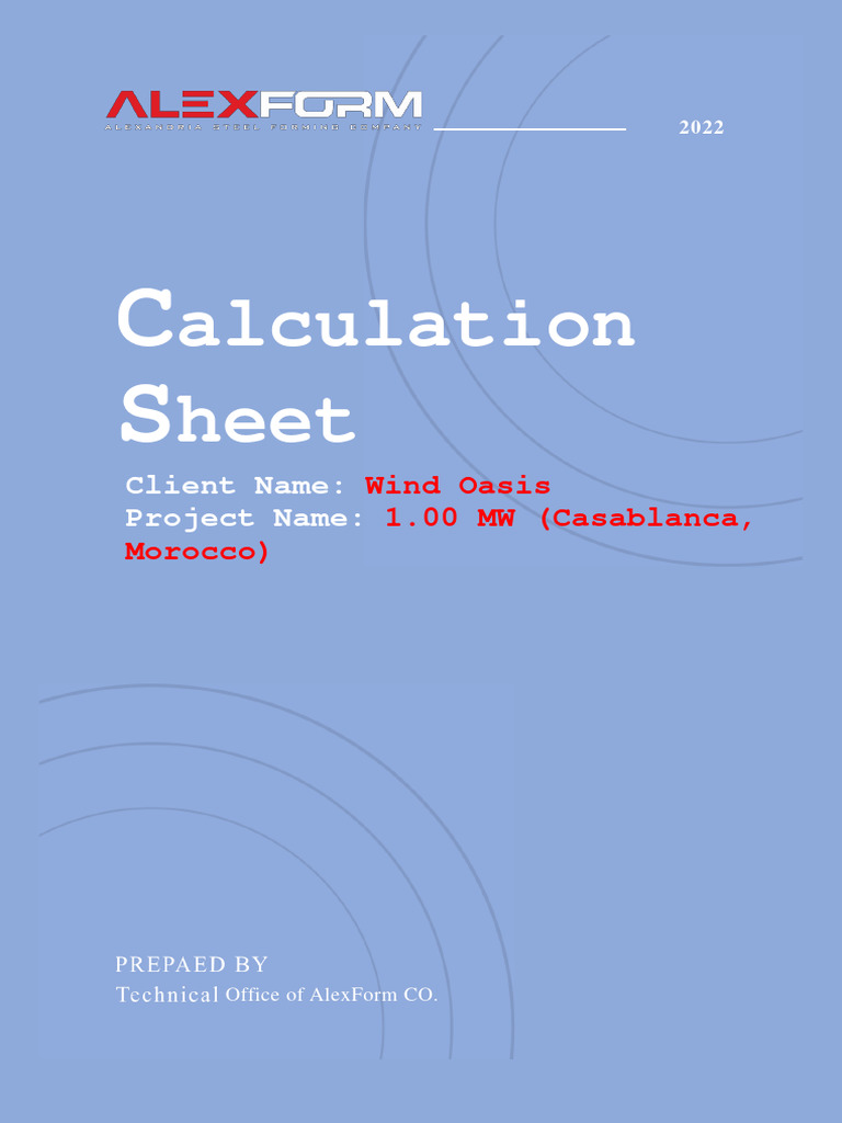 Calc-Sheet. 1MW-DS-2022 | PDF | Buckling | Solid Mechanics